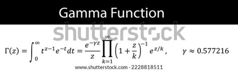 Gamma Function Equation Formula Mathematic Equation Stock Vector