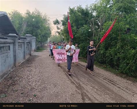 ယင်းမာပင် မြောက်ခြမ်း သပိတ် အင်အားစုများက စစ်အာဏာရှင် တော်လှန်ရေး ချီတက