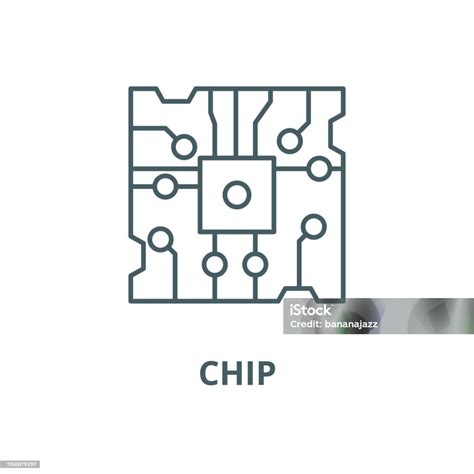 Ilustración De Icono De Línea Vectorial De Chips Concepto Lineal Signo