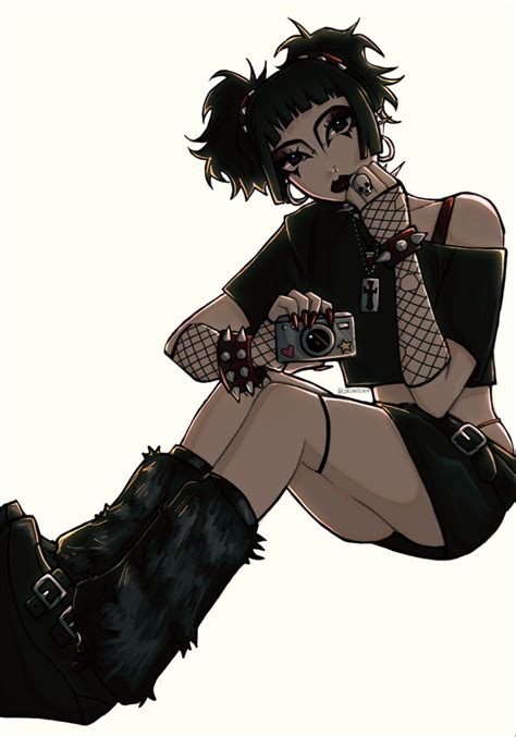 Alt Emo Goth Girl In 2025 Gorillaz Art Style Character Art Emo Art