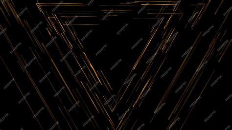 Premium Photo Abstract Geometric Glitch Background With Golden Triangles