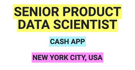 Hiring Senior Product Data Scientist In New York City Cash App Rdatascientistjobs