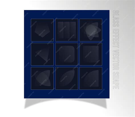 Premium Vector Glass Effect Vector Shape