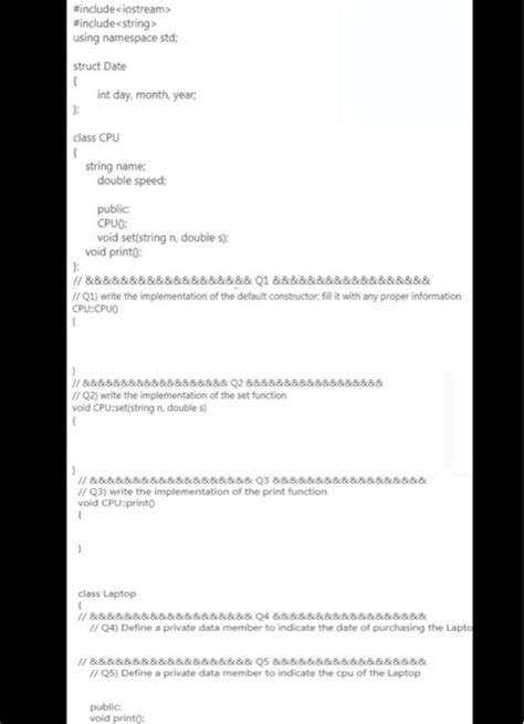 Solved Include Include Using Namespace Std Struct Date