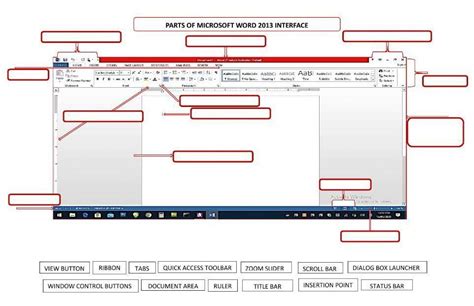 Label The Parts Of Microsoft Word 2013 Interface Brainly Ph