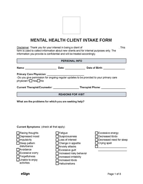 Free Psychotherapy Client Intake Form Pdf Word