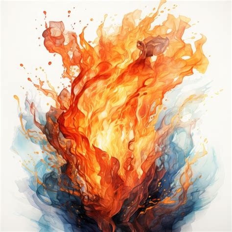 79 000 Watercolor Fire Pictures