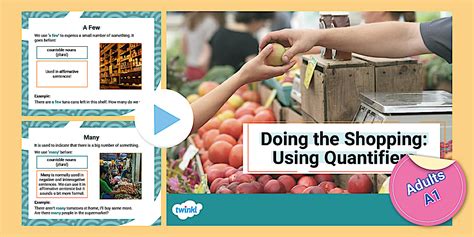 Esl Doing The Shopping Using Quantifiers Adults A1