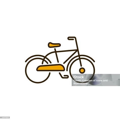 자전거 색상 라인 아이콘 도시 교통 임대 웹 모바일 앱 프로모션을 위한 픽토그램 Ui Ux 디자인 요소입니다 편집 가능한 스트로크 개념에 대한 스톡 벡터 아트 및 기타