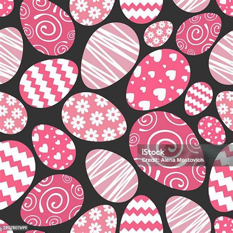 부활절 완벽 한 질감 패턴 꽃 토끼의 그래픽 패턴과 닭고기 달걀 행복한 부활절 휴일에 대 한 벡터 그림 장식을 위한 봄 배경 공예에 대한 스톡 벡터 아트 및 기타 이미지
