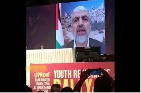 You Must Have Read The News That Former Chief Of Hamas Khaled Meshaal