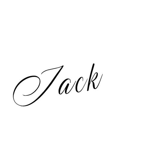 Cursive Calligraphy Of The Word Jack