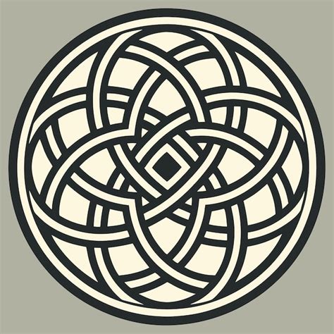 Design Of A Pattern With A Series Of Circles That Overlap And Weave In