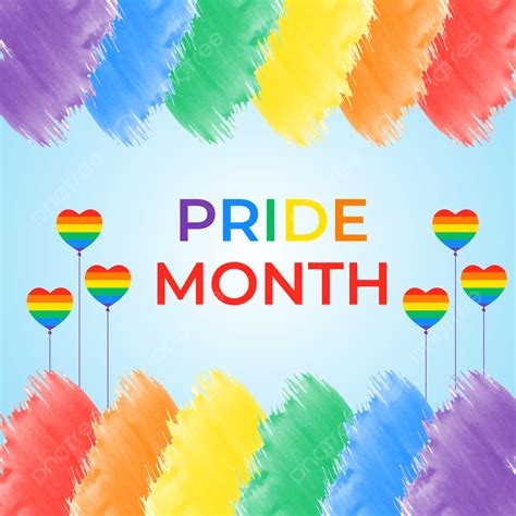 Watercolor Pride Month Design Background Watercolor Pride Watercolor