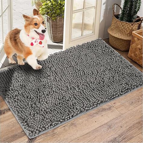 Lwyyqb 24x17machine Washable Soft Chenille Muddy Mats For