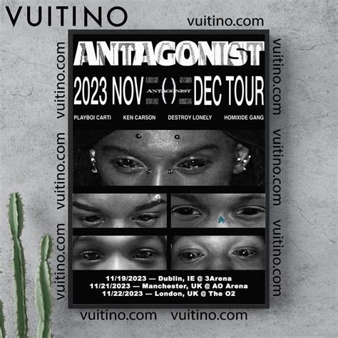 Playboi Carti Antagonist 2023 Uk Tour Poster No Frame