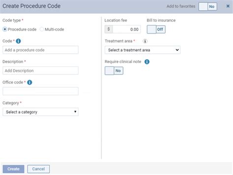 Adding Procedure Codes