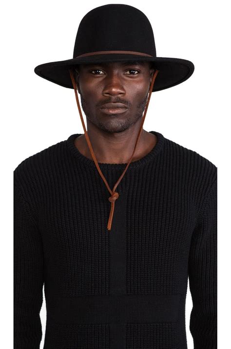 Brixton Tiller Wide Brim Hat In Black Revolve Thingstowear Black