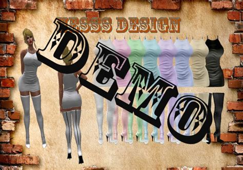 Second Life Marketplace Demo Sexy Pastel Outfit Slink Physique