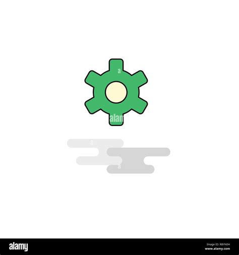 Flat Setting Gear Icon Vector Stock Vector Image And Art Alamy
