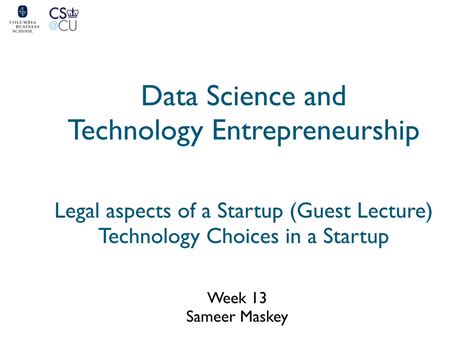 Pdf Data Science And Technology Entrepreneurshipsmaskeydstelecturesdatascienceand