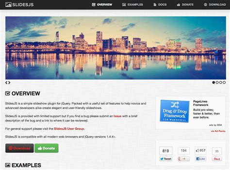 Slidesjs Is A Simple Slideshow Plugin For Jquery Packed With A Useful