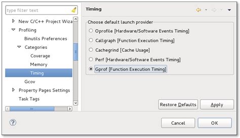 Linux Tools Project GProf User Guide Eclipsepedia