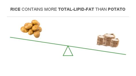 Compare Fats In Potato To Fats In Rice