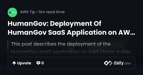 Humangov Deployment Of Humangov Saas Application On Aws Elastic