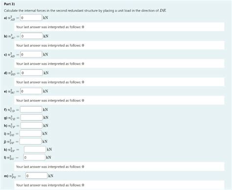 Solved Week Question Using The Force Method Determine Chegg