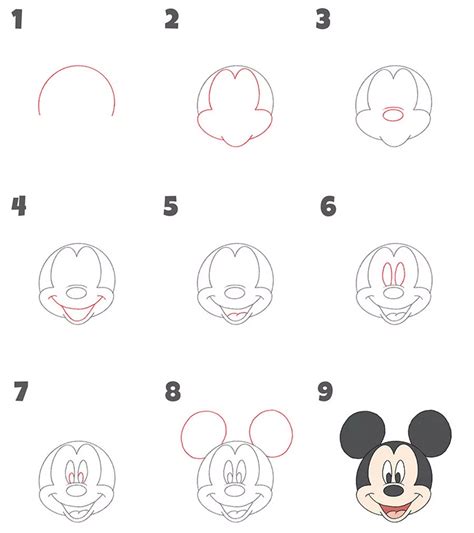 نقاشی میکی موس را چطور رسم کنید؟
