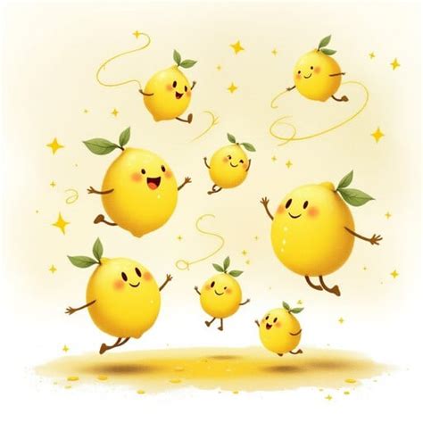 Free Dancing Lemon Party Image Lemons Dancing Whimsical Download