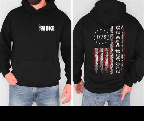 1776 We The People American Flag Hoodie Patriotic Unisex Sweatshirt