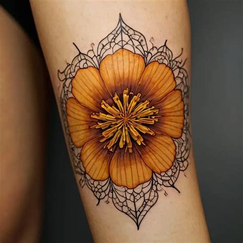 Marigold Tattoos Meaning Symbolism And Significance 112 Designs Hbtat2