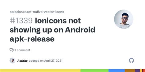 Ionicons Not Showing Up On Android Apk Release Issue Oblador React Native Vector Icons