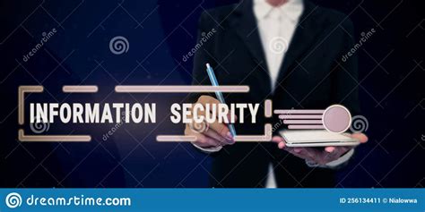 Writing Displaying Text Information Security Word Written On Infosec Preventing Unauthorized