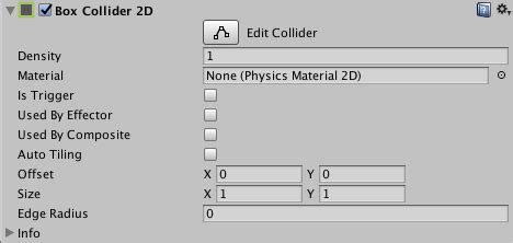 Unity Manual Box Collider 2D