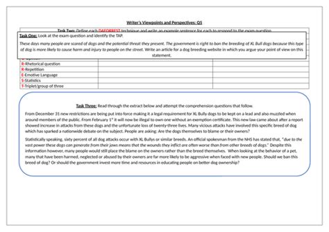 English Language Q5 Teaching Resources