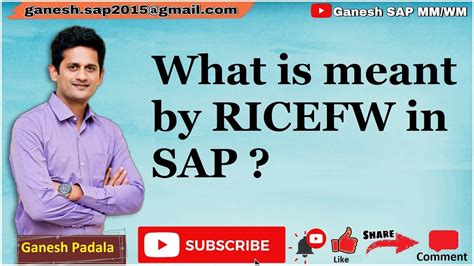 What Is Meant By Ricefw Developments In Sap Sap Projects Sap Interview Preparation