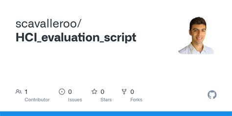 Github Scavalleroohcievaluationscript
