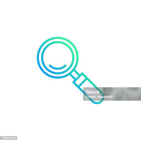 돋보기 그라데이션 선 아이콘입니다 Icon은 웹 디자인 모바일 앱 Ui Ux 및 Gui 디자인에 적합합니다 돋보기 광학 기기에