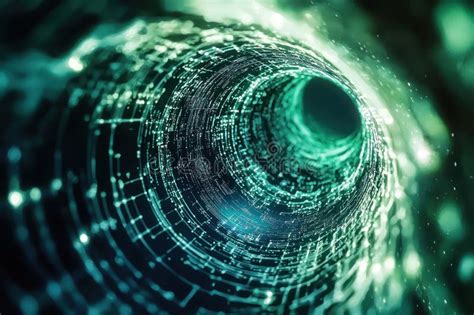 Interconnected Digital Pathways Illustrating Ai Driven Data Flow And Big Data Analysis Creating