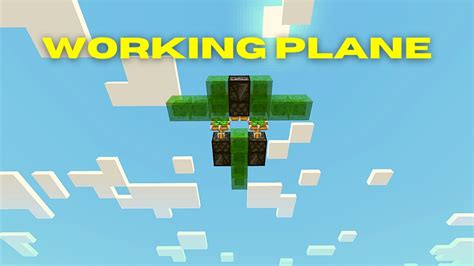 How To Build Working Plane In Minecraft YouTube