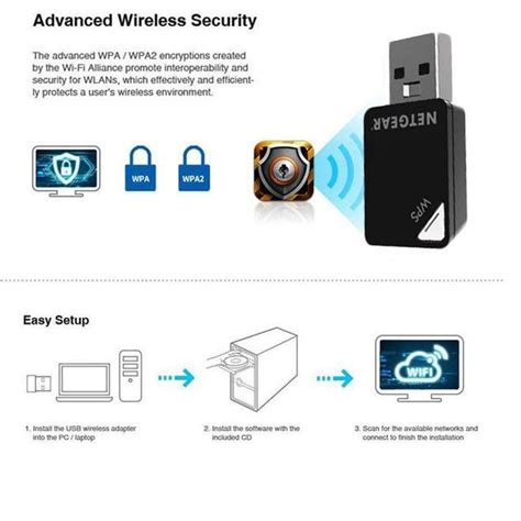 Kemasan Baru Netgear A6100 Dual Band 2 4ghz 5ghz Wifi Usb Mini Adapter 600mbps 88 BeeCost