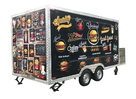favorable custom hamburger trailer retail pizza food truck