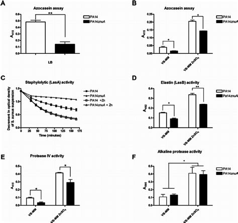 Effect Of Znua Mutation On Extracellular Protease Activity A Total