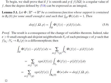 Real Analysis Regular Value Jacobian Determinant Of Constant Sign