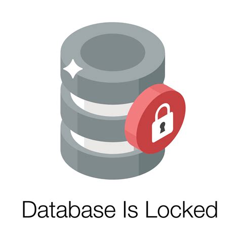 Database Is Locked Vector Art At Vecteezy