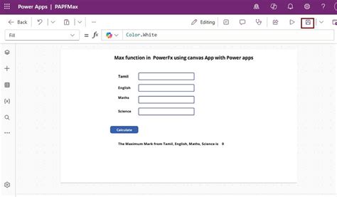 Max Fnction In Powerfx Using Canvas App With Power Apps