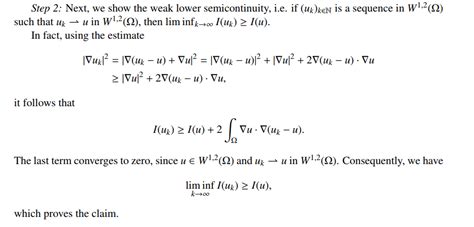 Analysis Is Proving Sequential Weak Lower Semicontinuity Of A Functional Over A Subset Of A
